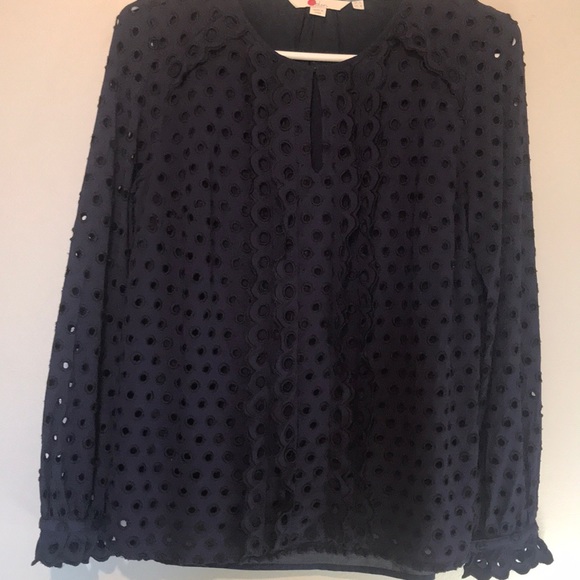 Boden | Tops | Boden Navy Eyelet Top | Poshmark